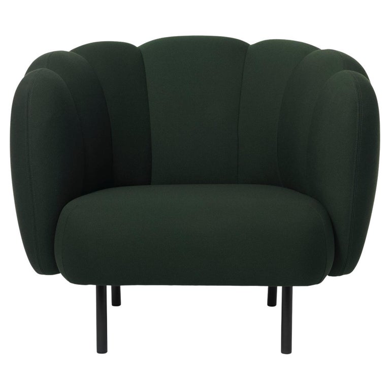 Cape Lounge Chair with Stitches Forest Green by Warm Nordic For Sale at ...