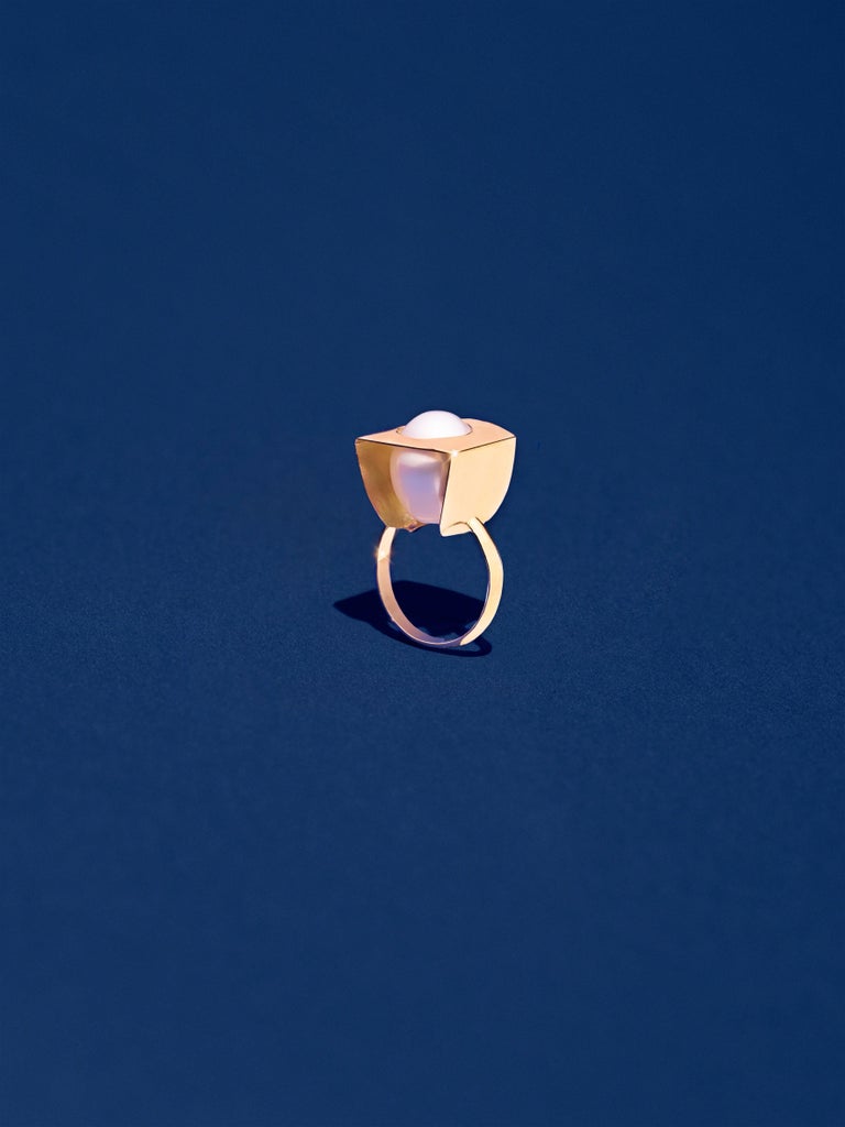 Customizable Capitaine, Pearl, Yellow Gold, Cocktail Ring For Sale at ...
