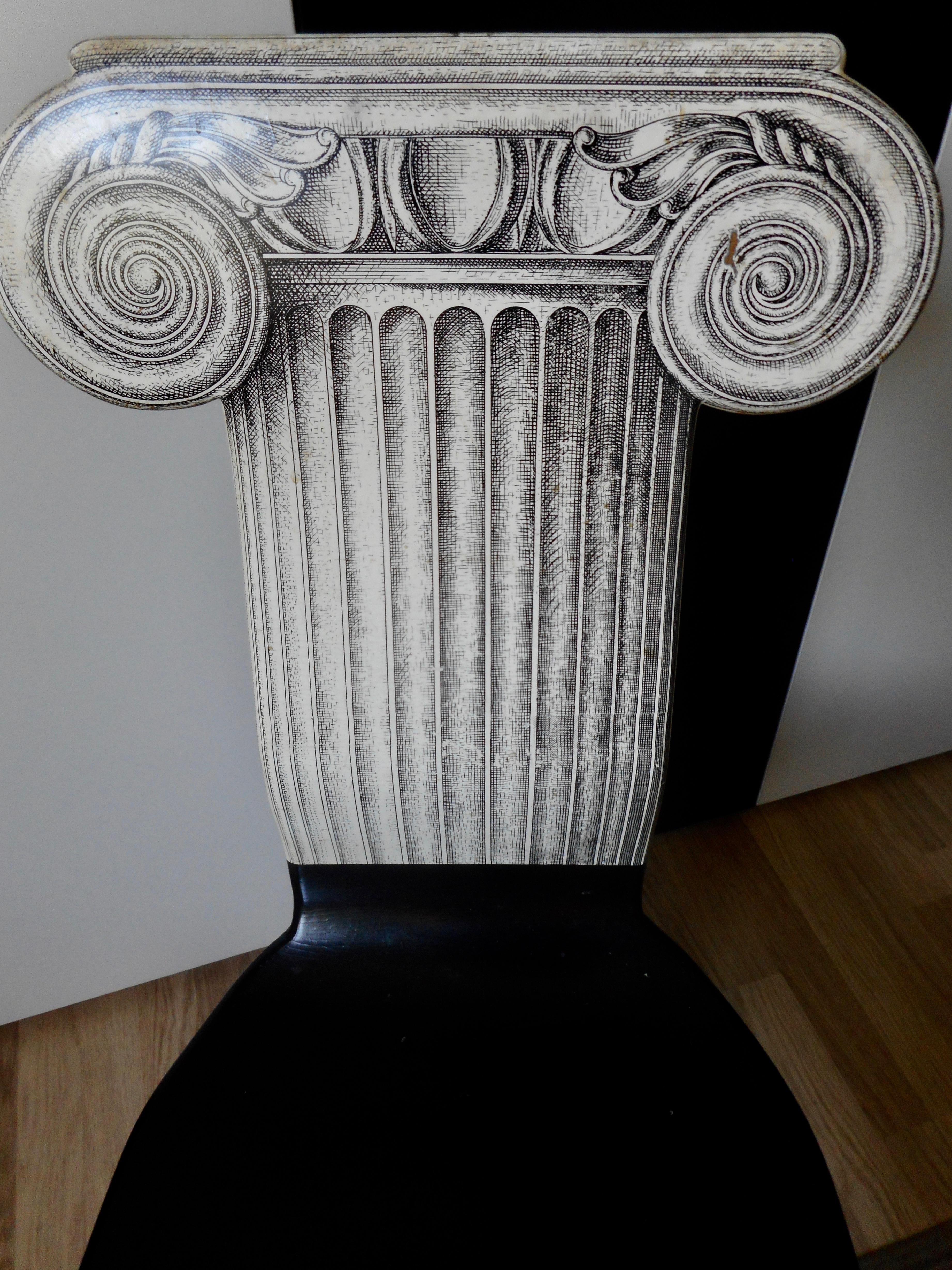 Capitello Chair by Fornasetti, Italy, 1988 at 1stDibs | fornasetti chair