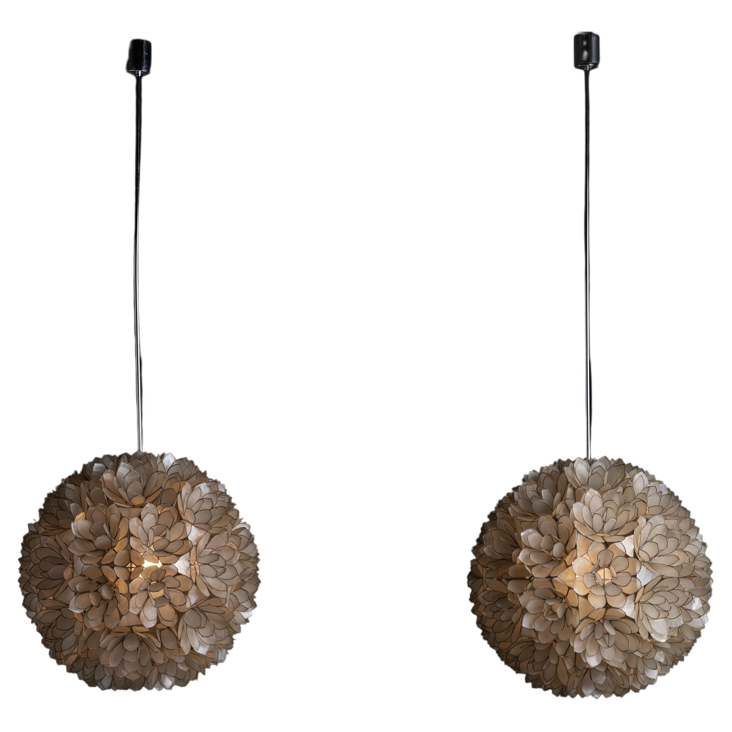 Capiz Shell Globe For Sale at 1stDibs | shell globe light, capiz shell ...