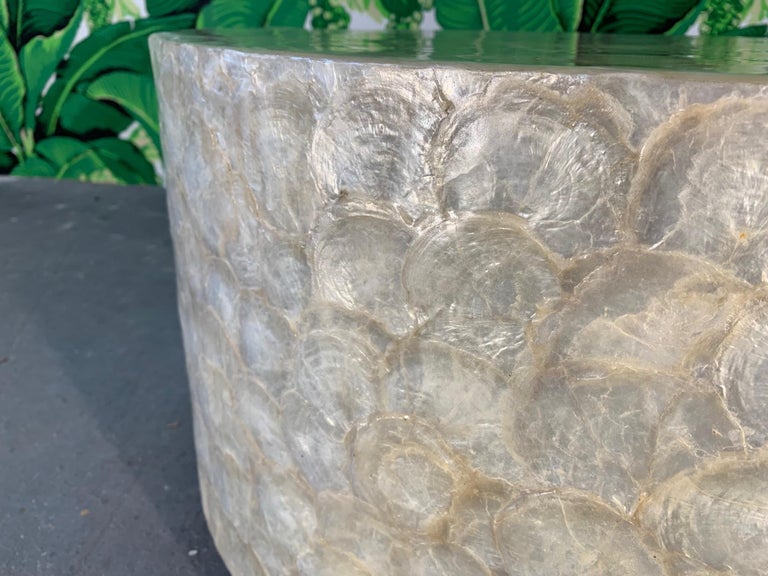 Capiz Shell Round Coffee Table at 1stDibs | capiz table, capiz shell ...