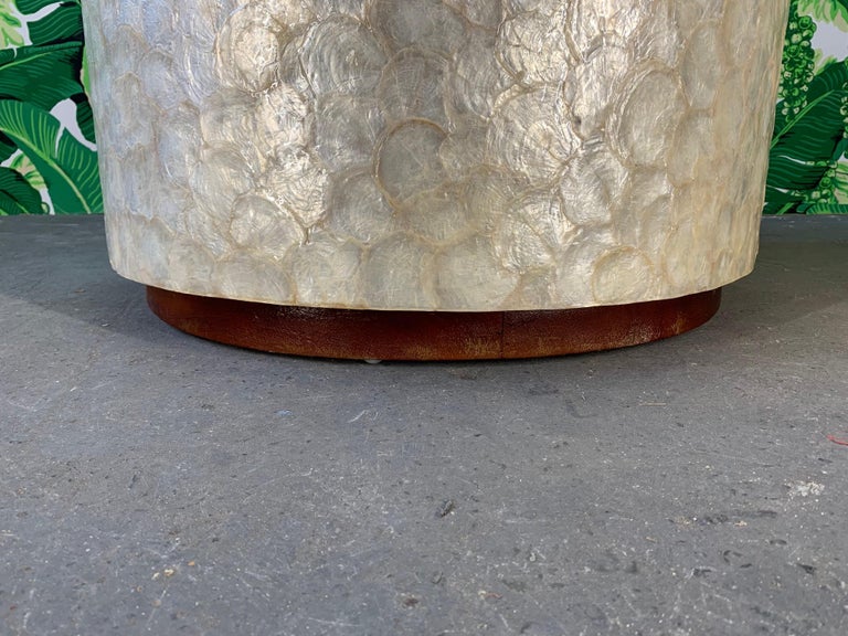 Capiz Shell Round Coffee Table at 1stDibs | capiz table, capiz shell ...
