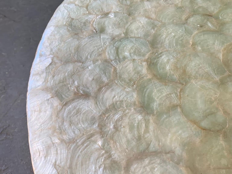 Capiz Shell Round Coffee Table at 1stDibs | capiz table, capiz shell ...