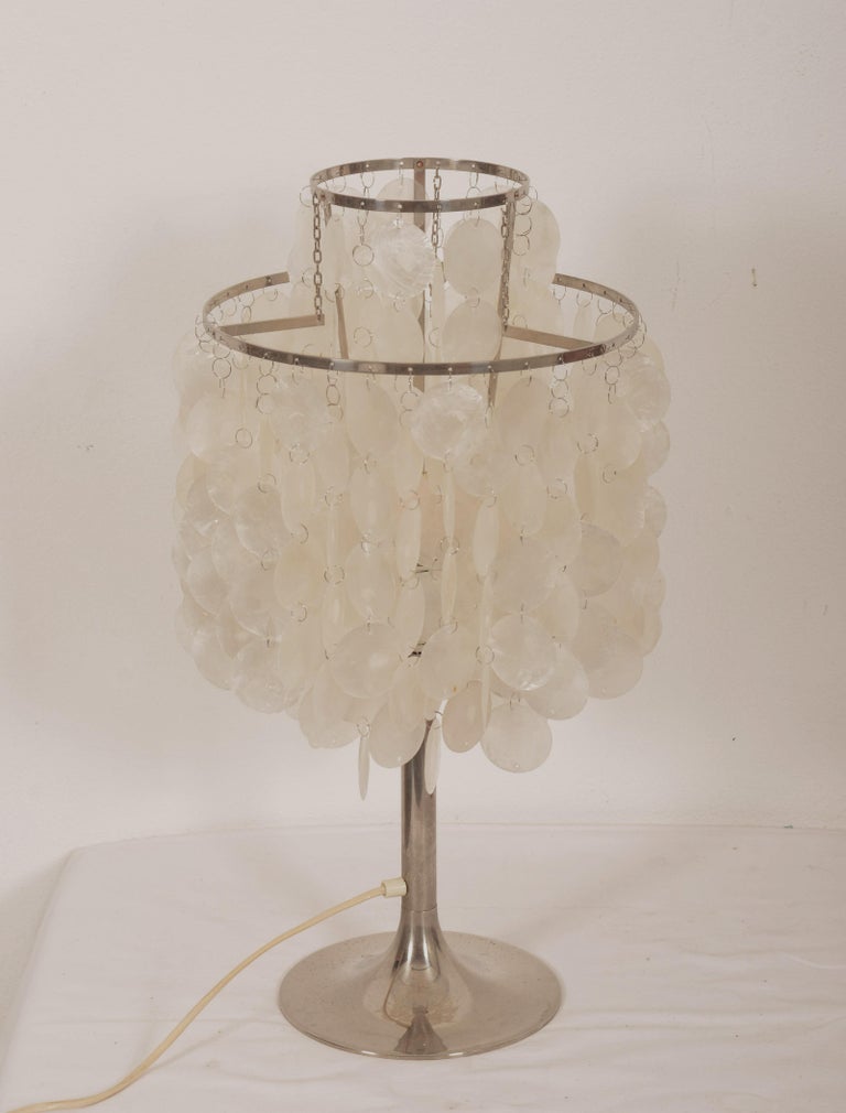 Capiz Shell Table Lamp by Vest Leuchten Austria For Sale at 1stDibs