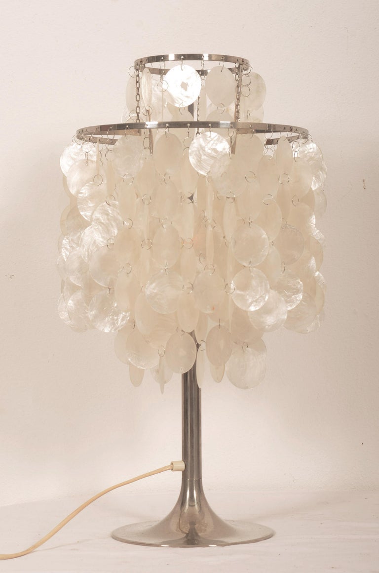 Capiz Shell Table Lamp by Vest Leuchten Austria For Sale at 1stDibs
