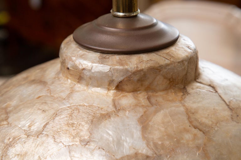 Capiz Shell Veneered Lamps For Sale at 1stDibs | capiz lamps