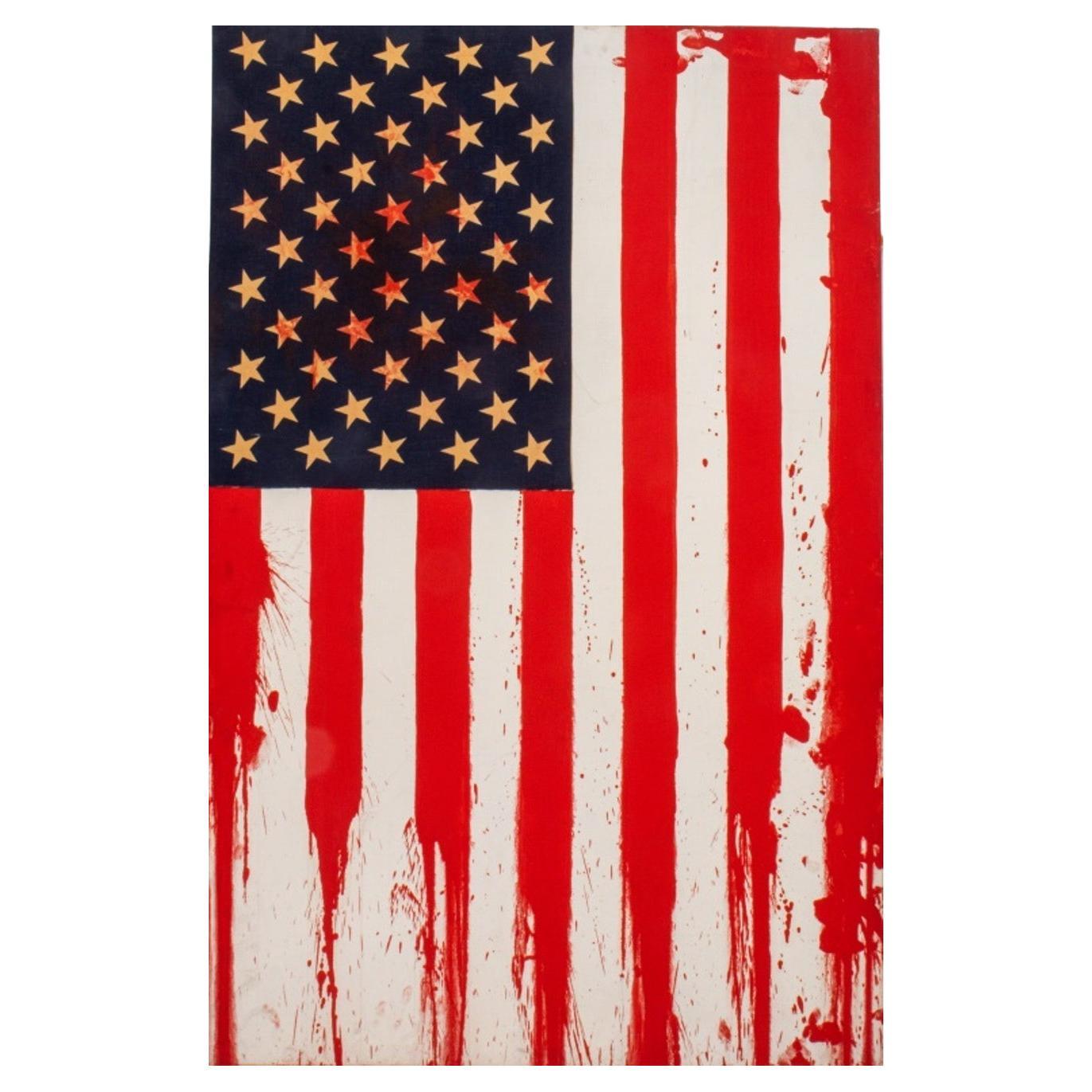 Capobianco 'American Flag' Acrylic on Canvas For Sale at 1stDibs