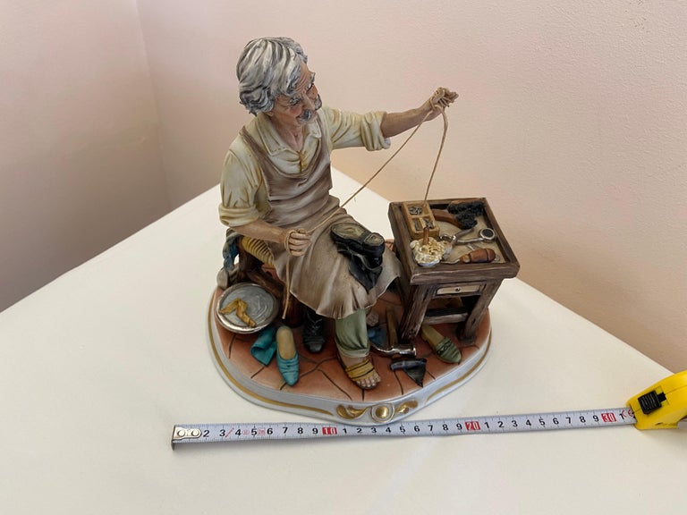Capodimonte Porcelain Statuette By "Cortese", "The Shoemaker" For Sale ...