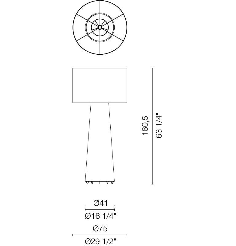 Marcel Wanders Large Big Shadow Lamp in White Chrome Metal for ...