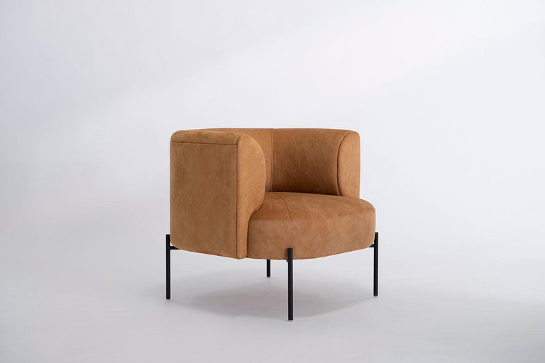 Capper Lounge Chair with Metal Base by Phase Design, 'Black or White ...