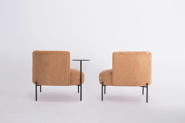 Capper Lounge Chair with Metal Base by Phase Design, 'Black or White ...