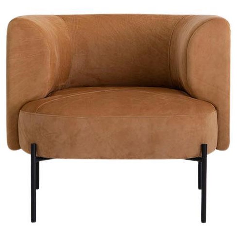 Capper Lounge Chair with Metal Base by Phase Design, 'Black or White ...