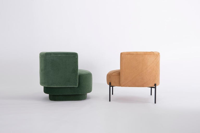 Capper Lounge Chair with Metal Base by Phase Design, 'Black or White ...