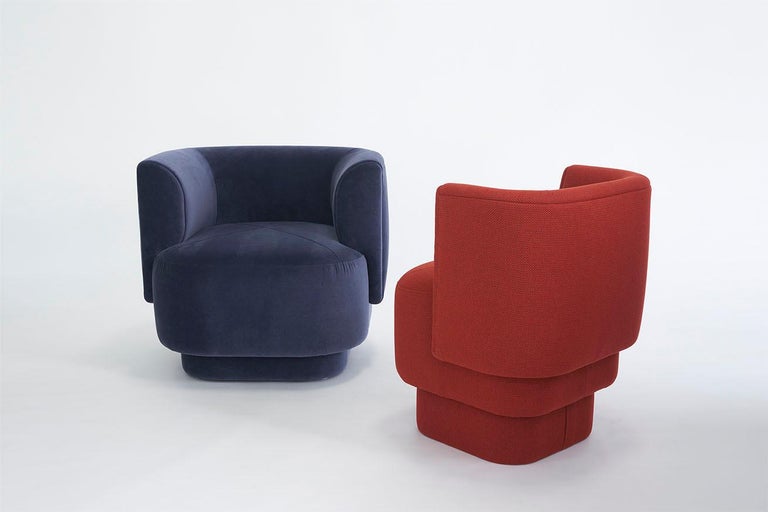 Capper Lounge Chair with Upholstered Base by Phase Design For Sale at ...