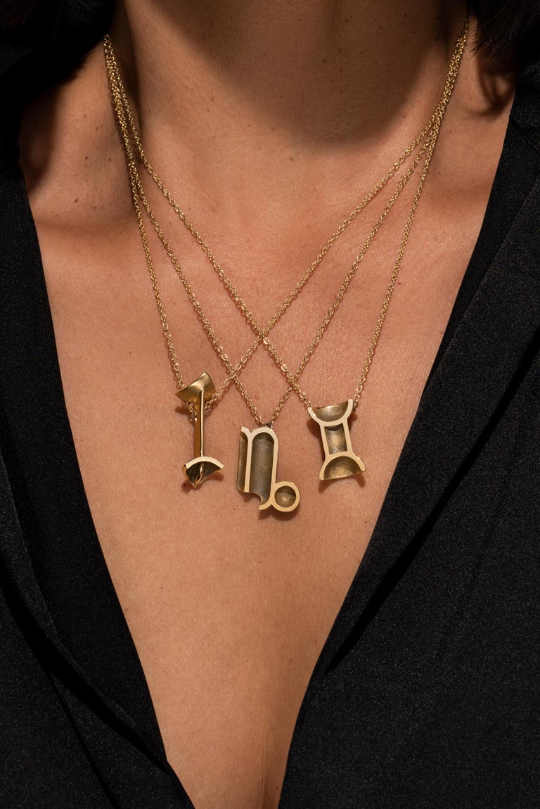 Capricorn Pendant Necklace For Sale at 1stDibs