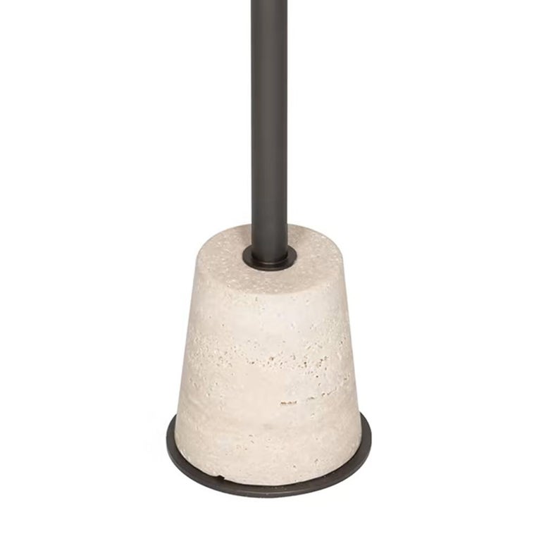 Caprio Travertine High Side Table For Sale at 1stDibs