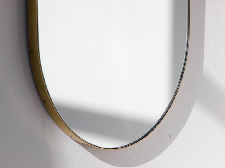 Capsula Capsule shape Elegant Customisable Mirror with Brass Frame ...