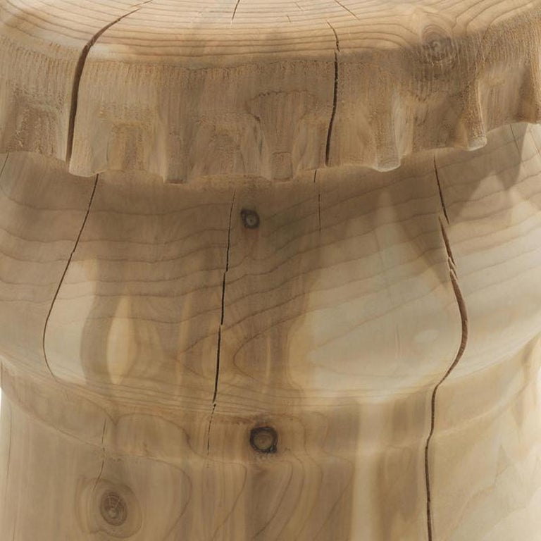 Capsule Cedar Stool in Solid Cedar Wood at 1stDibs