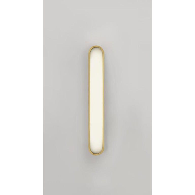 Capsule Golden Wall Light by Square in Circle For Sale at 1stDibs
