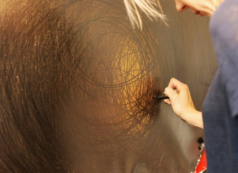 Carali McCall - Carali McCall, Work no. 1 (Circle Drawing) Gold/Red ...