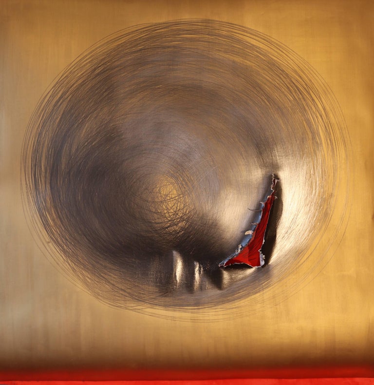 Carali McCall - Carali McCall, Work no. 1 (Circle Drawing) Gold/Red ...