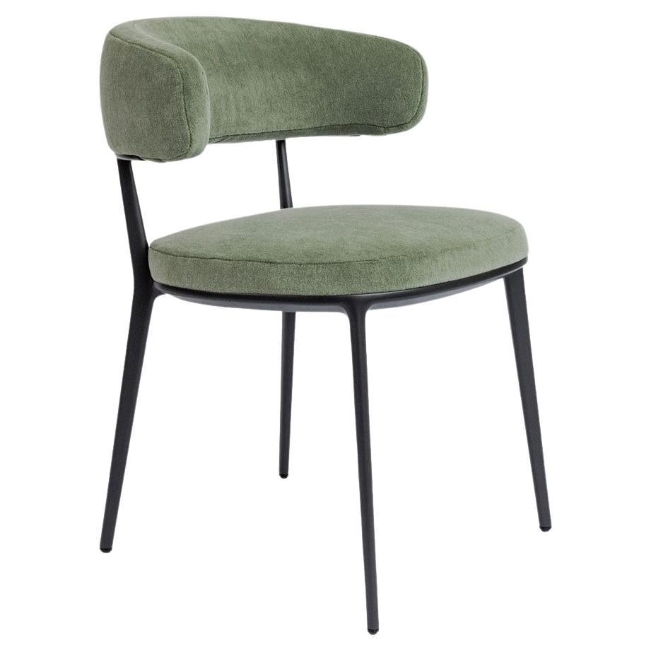 Caratos Dining Chair in Sage-colored Velvet by Maxalto For Sale at 1stDibs