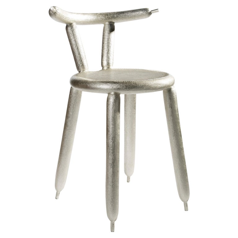 Chaise ballon en carbone blanc et or, par Marcel Wanders, 2013, édition ...
