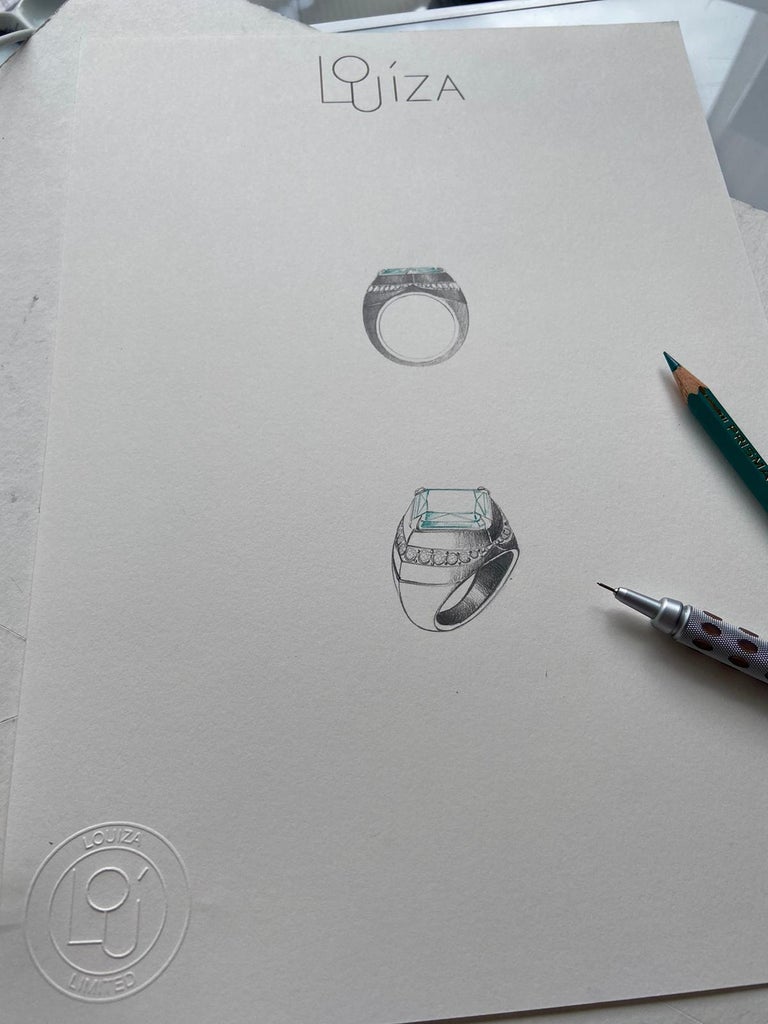 Carbon Fiber Ring, 18k Gold, White Diamonds 2.1ct., Peridot 7.75 Ct ...