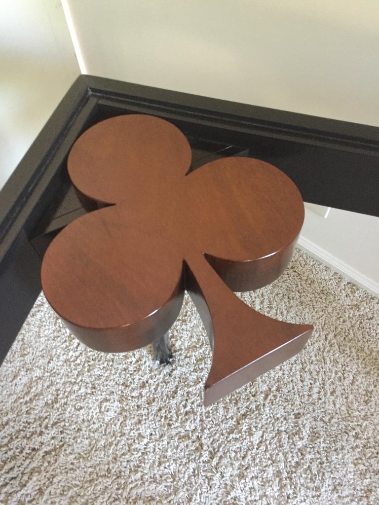 Card Table or Game Table Handcrafted with Spade Club Diamond Heart ...