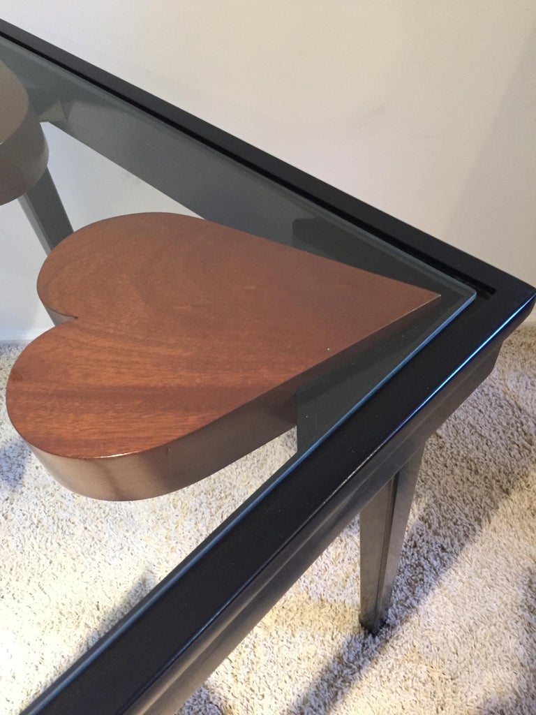 Card Table or Game Table Handcrafted with Spade Club Diamond Heart ...