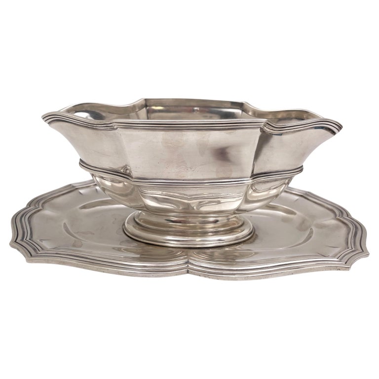 Cardeilhac French Silver Gravy Sauce Boat on Stand in Art Deco Style ...