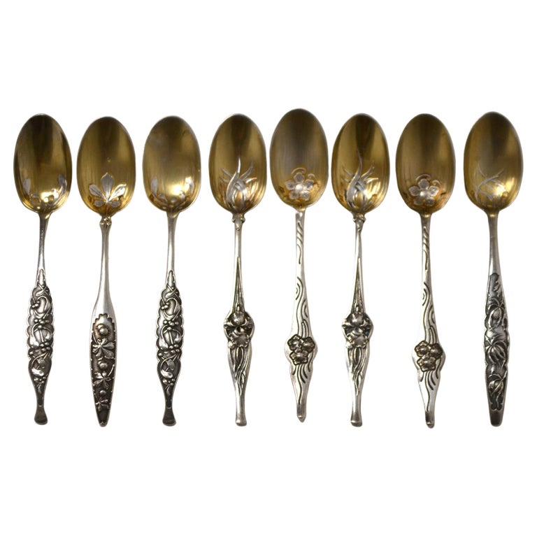 Cardeilhac Solid Siver Coffee Spoons 1900 For Sale at 1stDibs