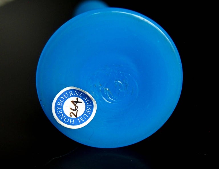 Carder Art Nouveau Blue Alabaster Glass Museum Piece from Stevens and ...