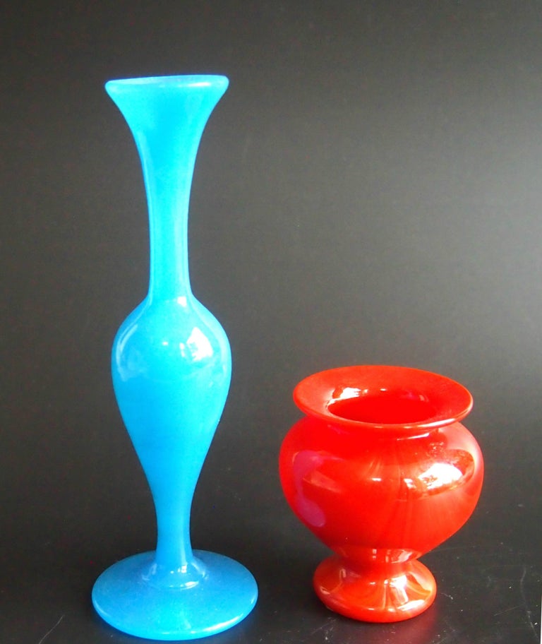 Carder Art Nouveau Blue Alabaster Glass Museum Piece from Stevens and ...