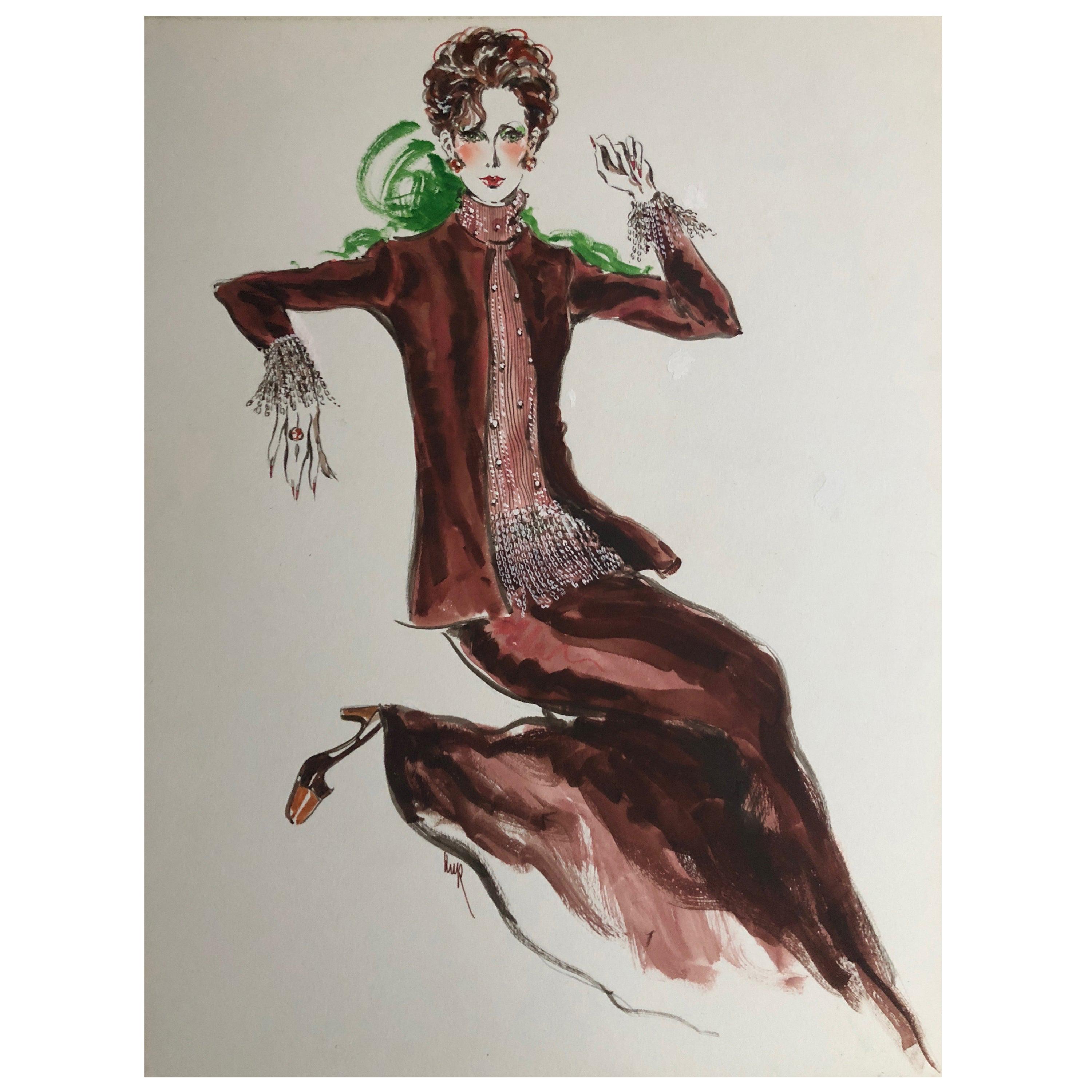 Cardinali Fashion 1970's Original Fashion Illustration by Robert W ...