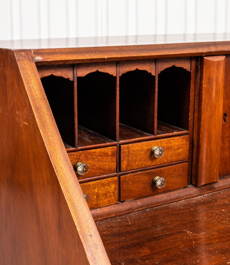 Caribbean Colonial Style Slant Front Secretary Desk in Mahogany at ...