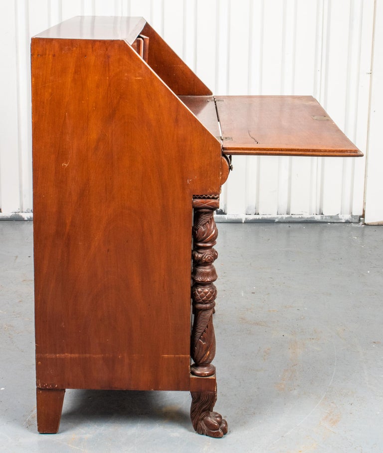 Caribbean Colonial Style Slant Front Secretary Desk in Mahogany at ...