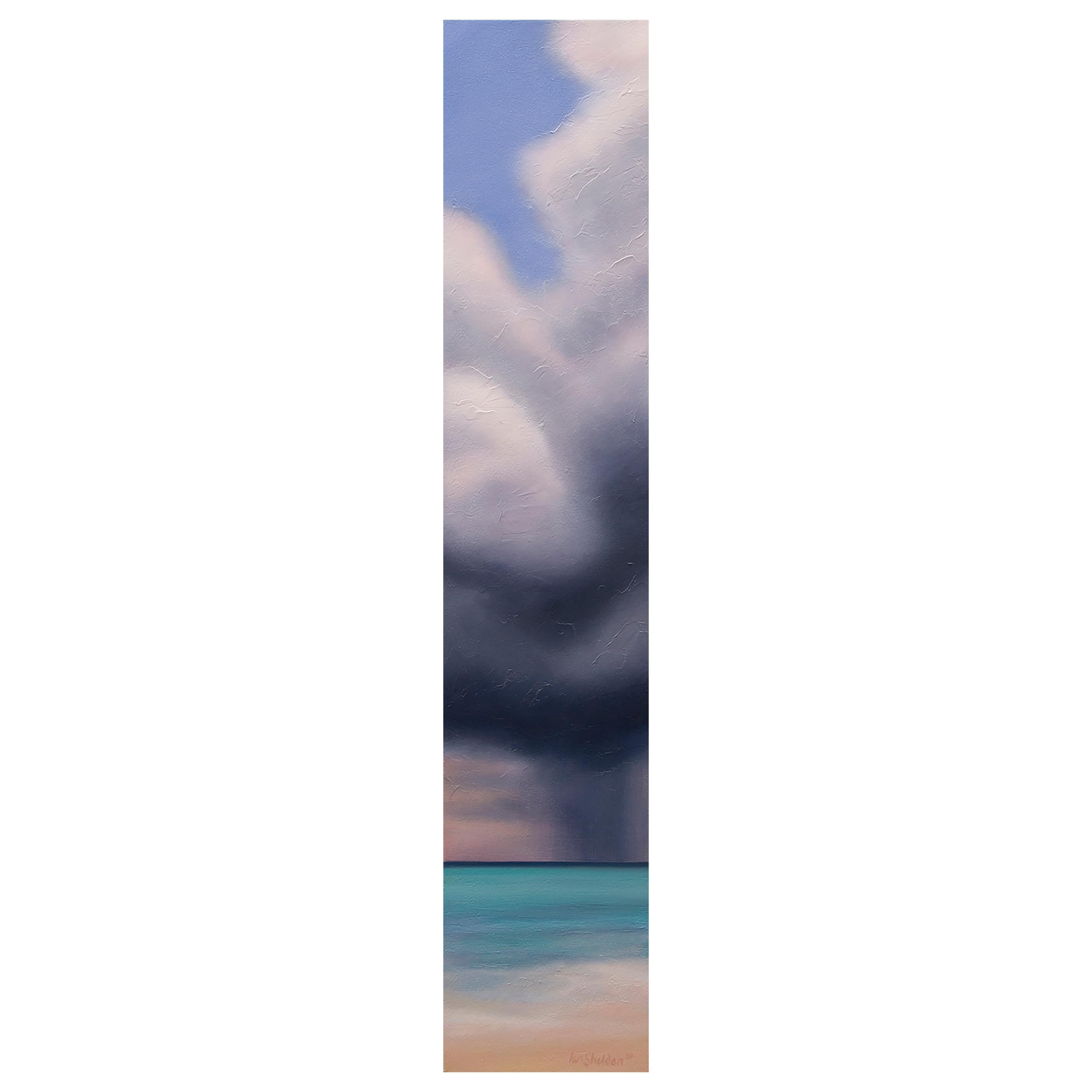 "Caribbean Sky Slice" Blue, Azure Sea Oil on Canvas by Storm Chaser Ian ...