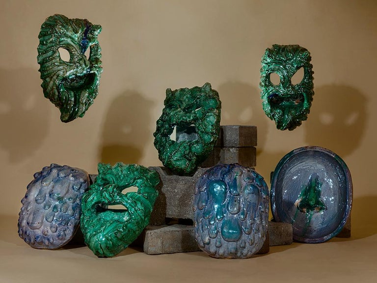 Cariddi, Seminara Ceramic Mask For Sale at 1stDibs