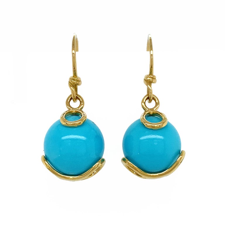 Carina Turquoise drop Earrings For Sale at 1stDibs