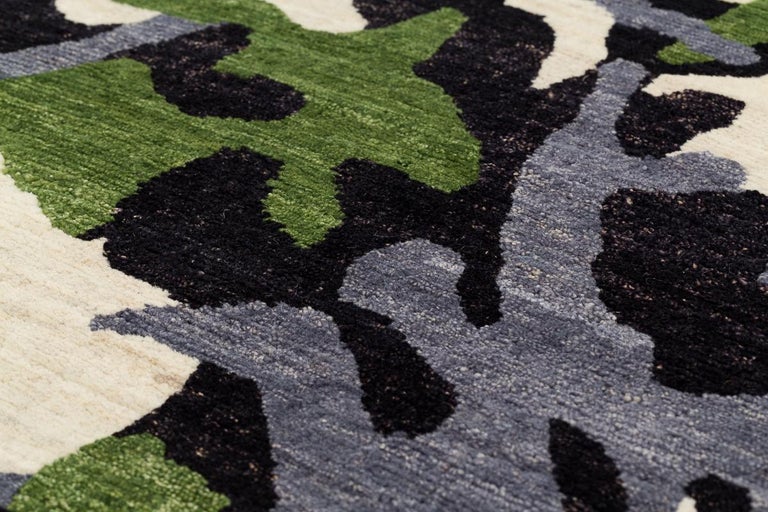 Carini Contemporary Camo Wool Rug For Sale at 1stDibs | 10x14 area rugs ...