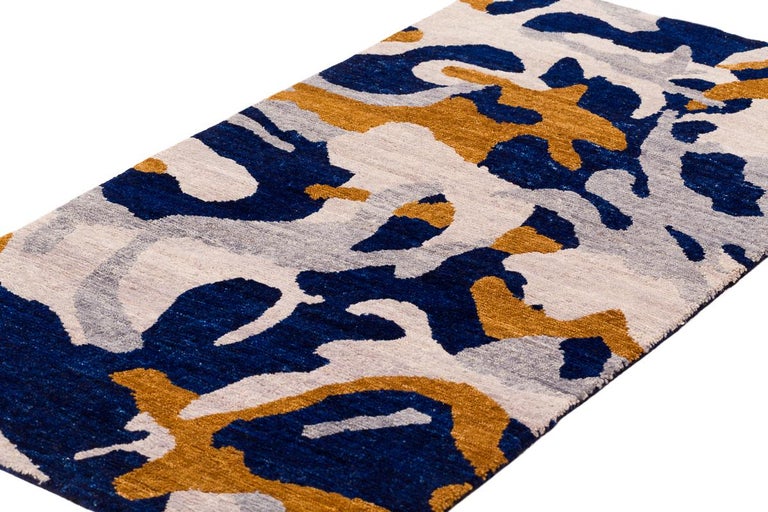 Carini Contemporary Camo Wool Rug For Sale at 1stDibs