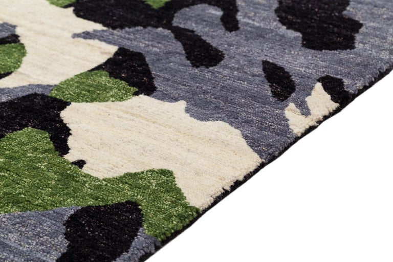 Carini Contemporary Camo Wool Rug For Sale at 1stDibs | 10x14 area rugs ...