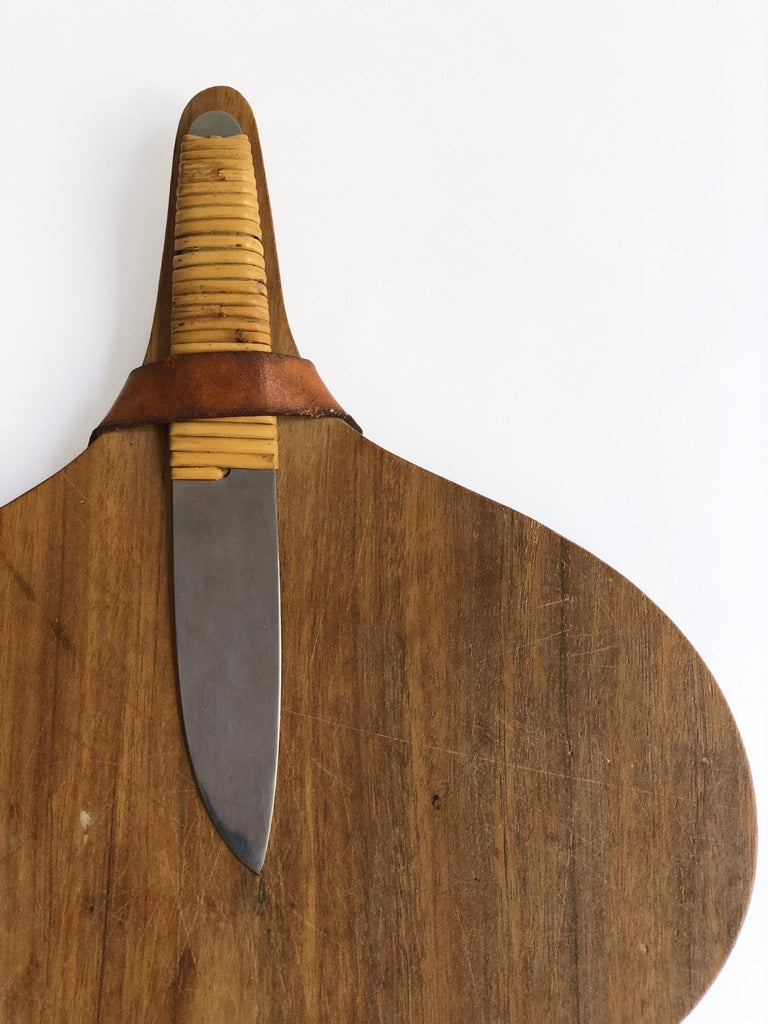 Carl Aubock Cutting Board and Knife For Sale at 1stDibs