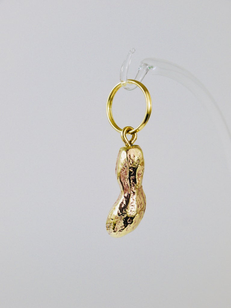 Carl Auböck Handcrafted Midcentury Peanut Brass Figurine Key Ring Chain ...