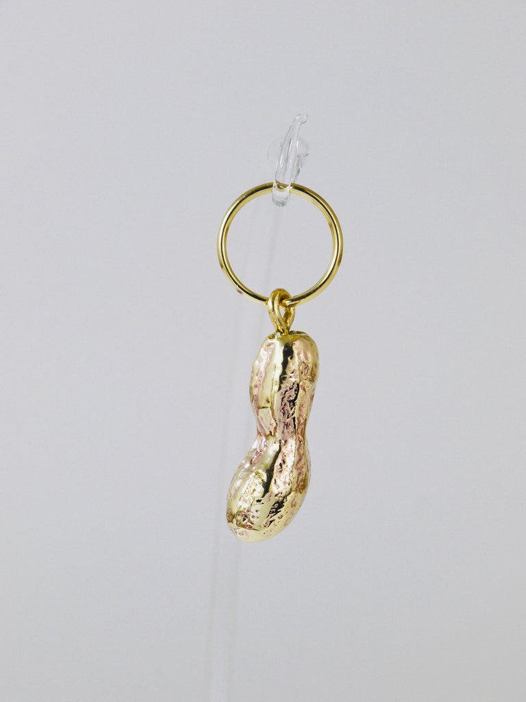 Carl Auböck Handcrafted Midcentury Peanut Brass Figurine Key Ring Chain ...