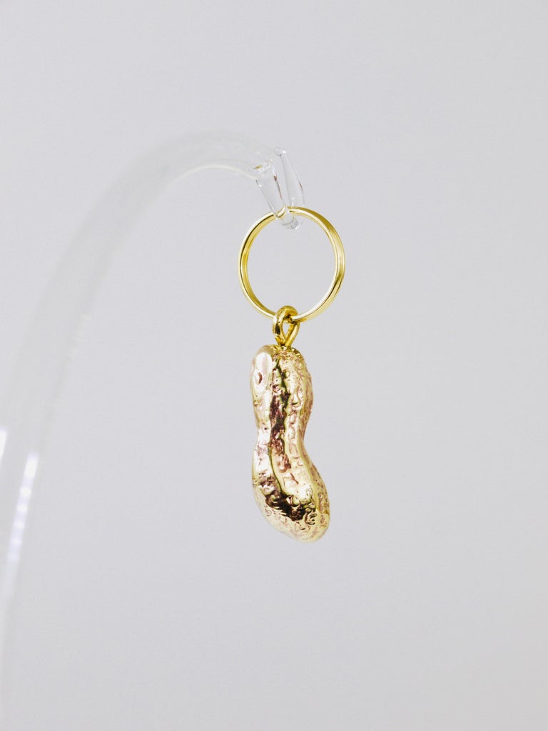 Carl Auböck Handcrafted Midcentury Peanut Brass Figurine Key Ring Chain ...