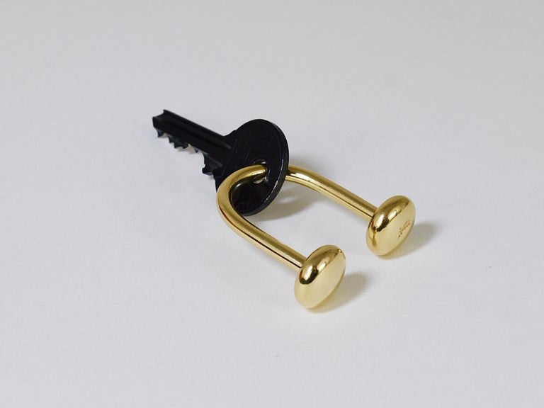 Carl Auböck Handcrafted Midcentury U-Shaped Brass Key Ring Chain Holder ...