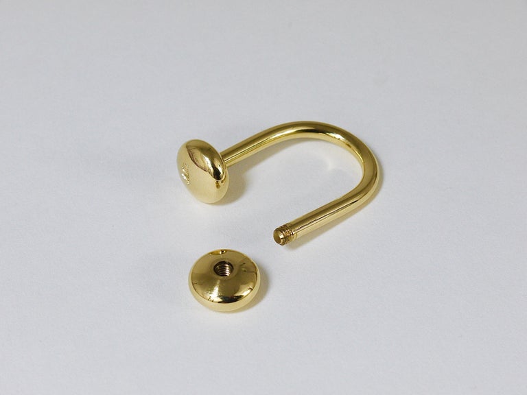 Carl Auböck Handcrafted Midcentury U-Shaped Brass Key Ring Chain Holder ...