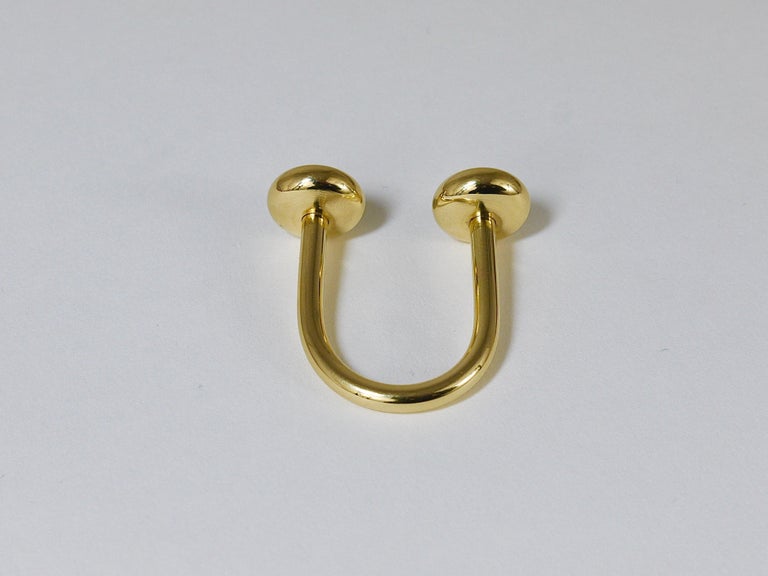 Carl Auböck Handcrafted Midcentury U-Shaped Brass Key Ring Chain Holder ...
